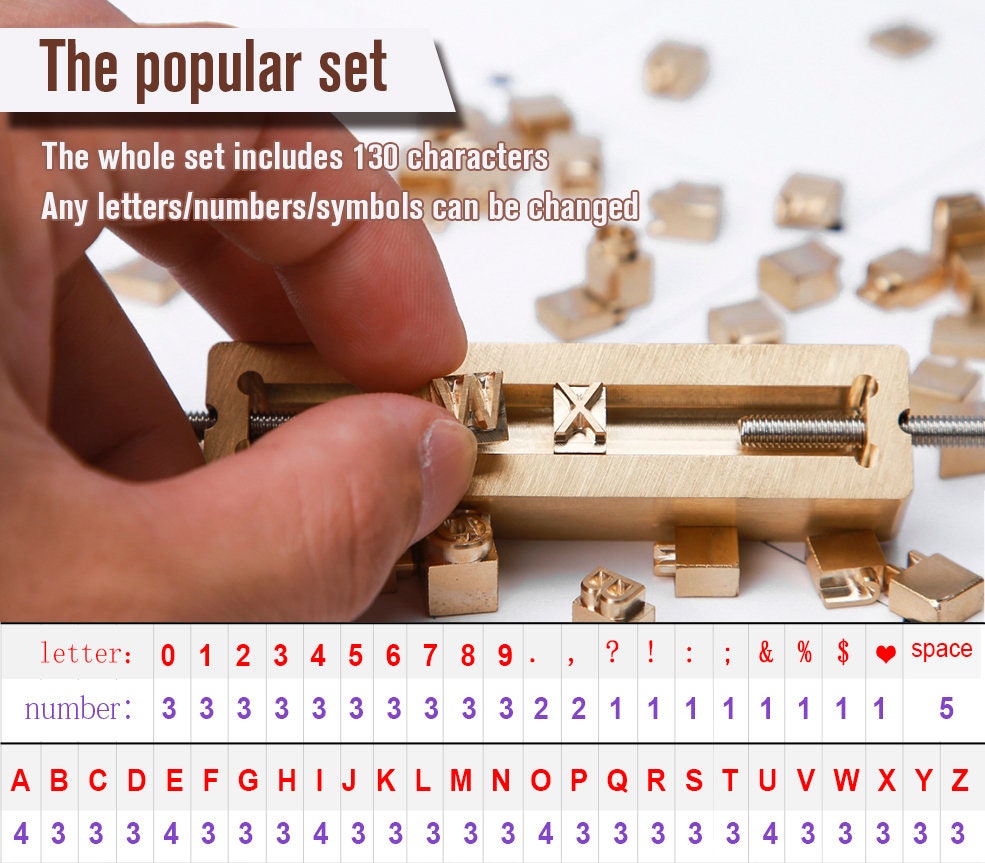 Metal Alphabet Stamp Sets / 26 Characters Leather Stamp / - Etsy