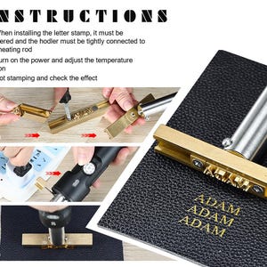 Leather Stamp Set Alphabet, Custom Embosser Leather Stamp, Custom ...