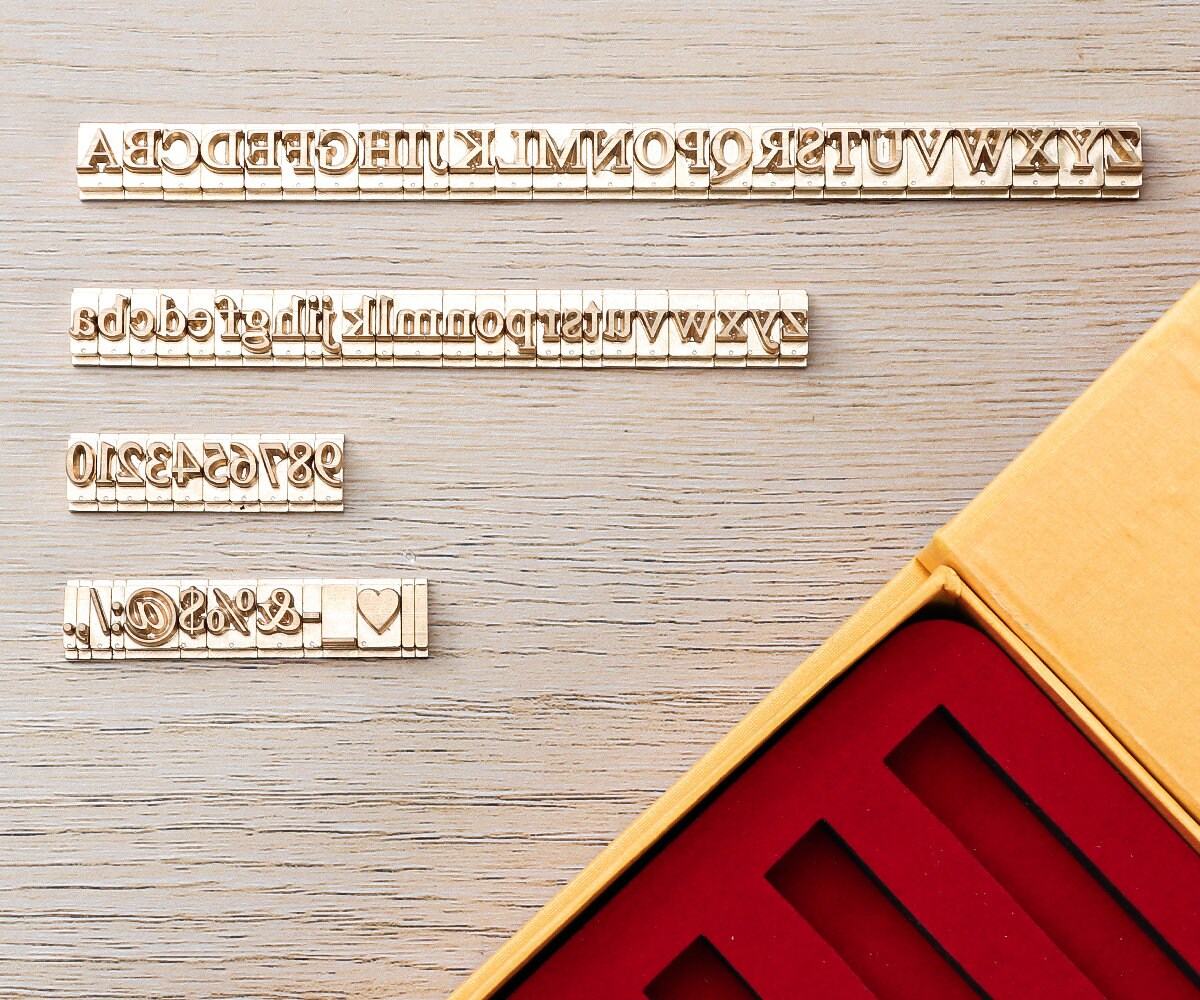 26 Alphabet Stamp Brass Metal Stamp, Alphabet Interchangeable Char ...