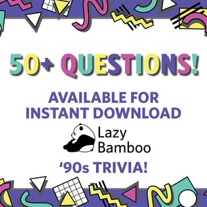 90s Trivia, 90s Theme Party Game, Virtual Trivia Game, Games Night ...