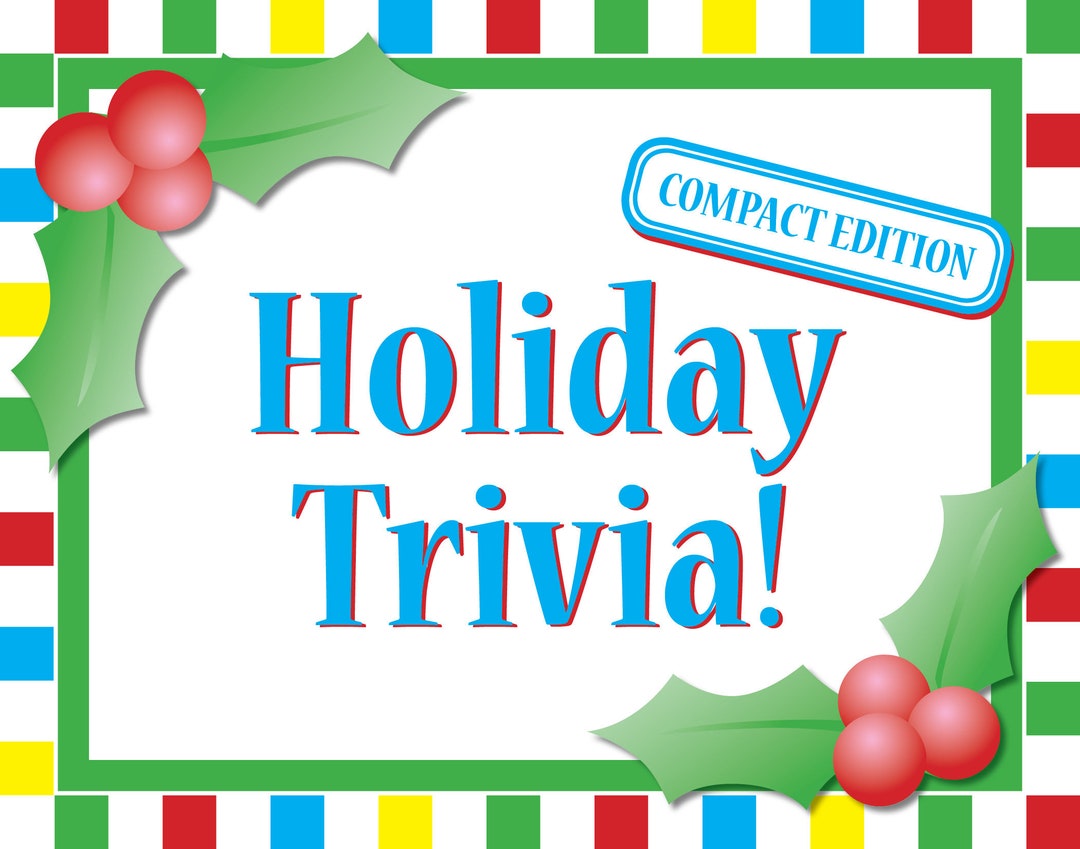 Holiday Trivia Game, Office & Family Party (PDF Download) - Etsy