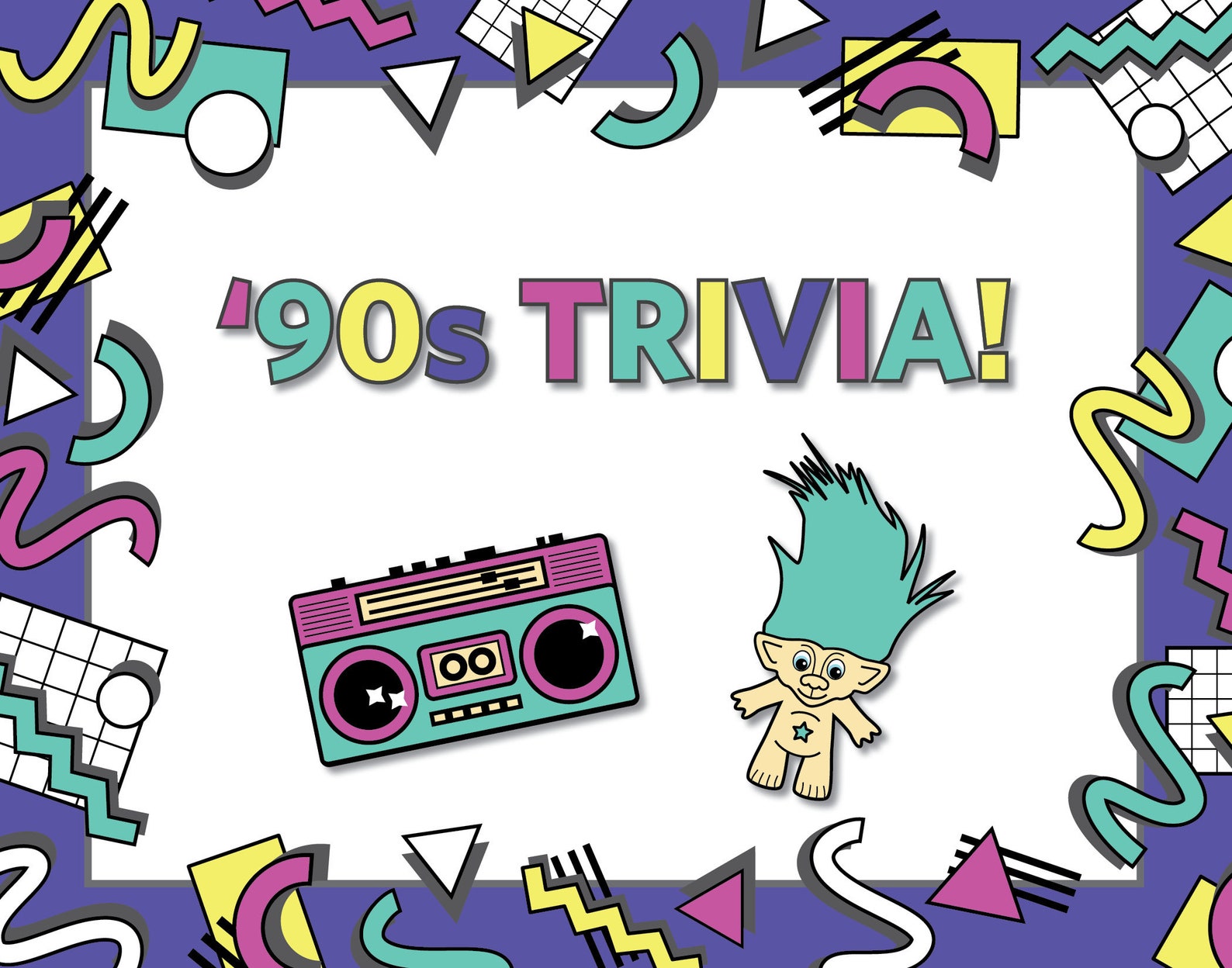 90s Trivia, 90s Theme Party Game, Virtual Trivia Game, Games Night ...