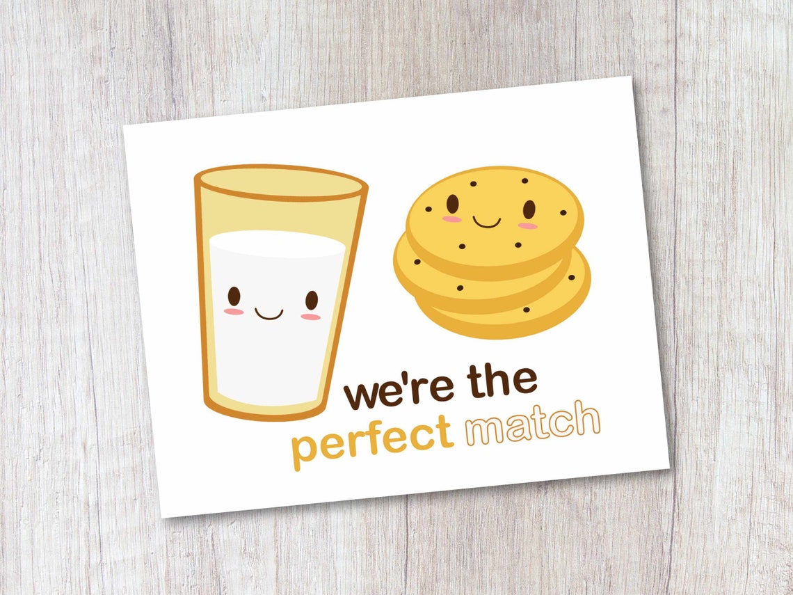 Printable Perfect Match Valentine's Day Card Set | Burger Fries ...