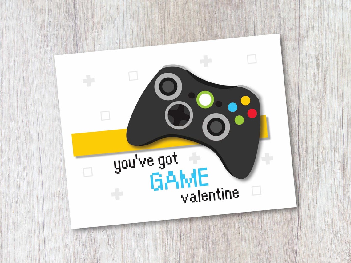 Printable Gamer Valentine Cards for Kids School Valentine Gaming ...