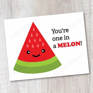 Printable Cute Fruit Valentine's Day Card Set | Cute Strawberry | Cute ...