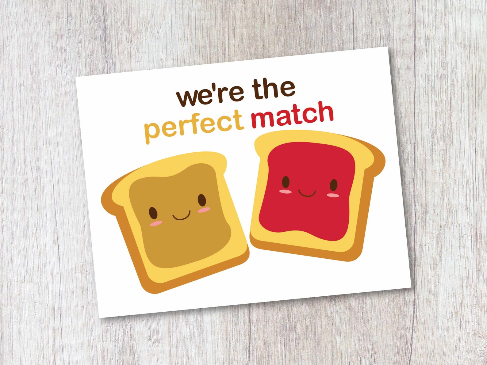 Printable Perfect Match Valentine's Day Card Set | Burger Fries ...