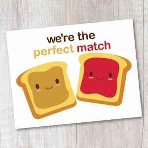 Printable Perfect Match Valentine's Day Card Set | Burger Fries ...