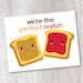 Printable Perfect Match Valentine's Day Card Set | Burger Fries ...