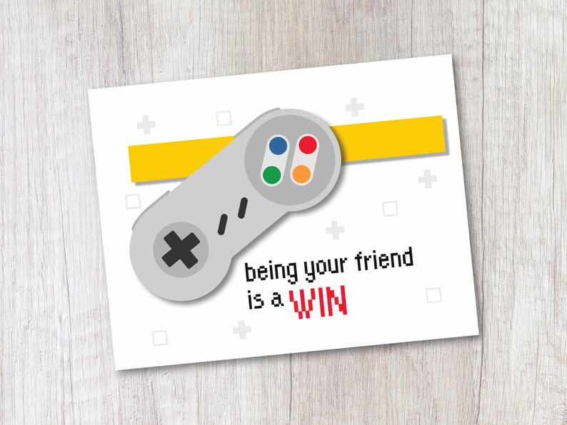 Printable Gamer Valentine Cards for Kids School Valentine Gaming ...