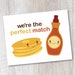 Printable Perfect Match Valentine's Day Card Set | Burger Fries ...
