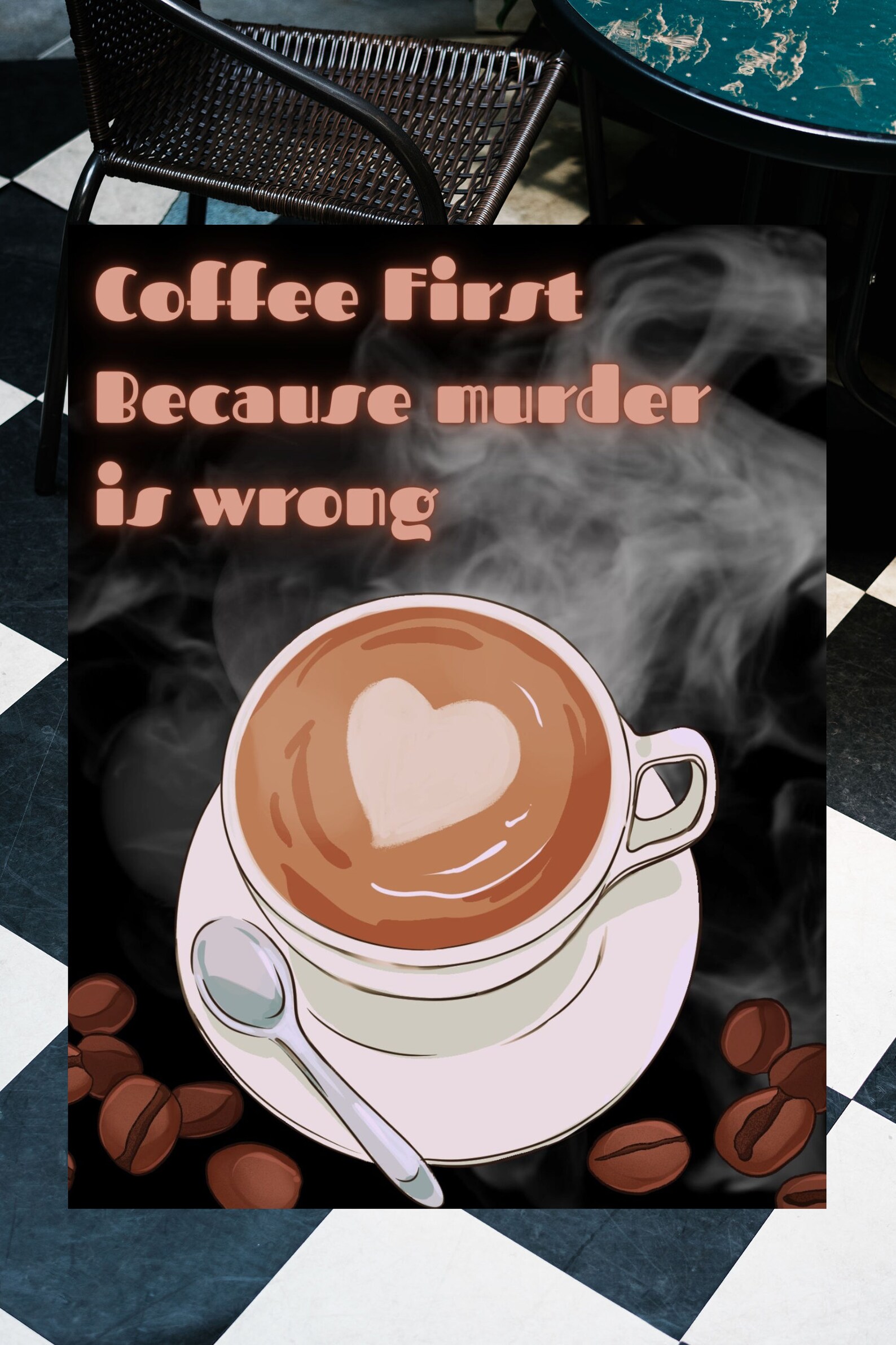 Coffee 1st Because Murder is Wrong - Etsy