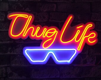 Thug Life Neon Sign - Etsy