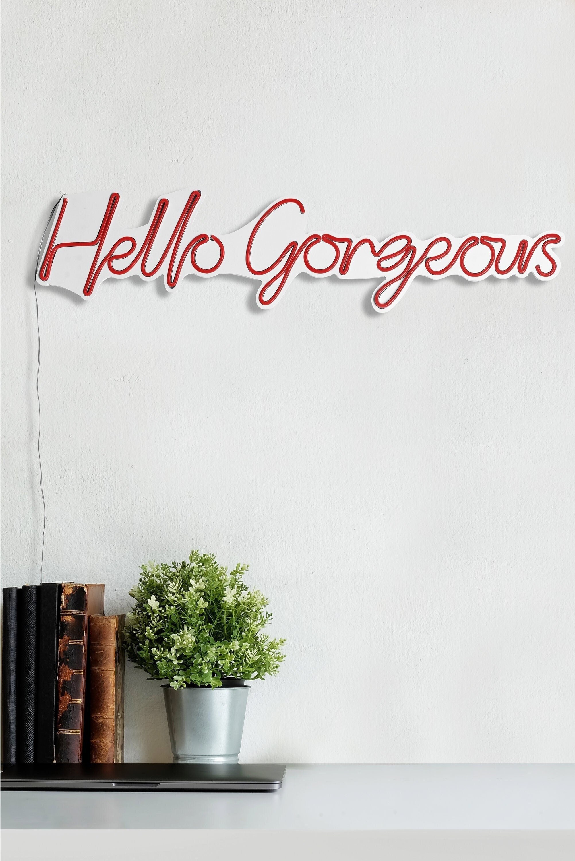 Hello Gorgeous Handmade Neon Wall Signs and Messages - Etsy