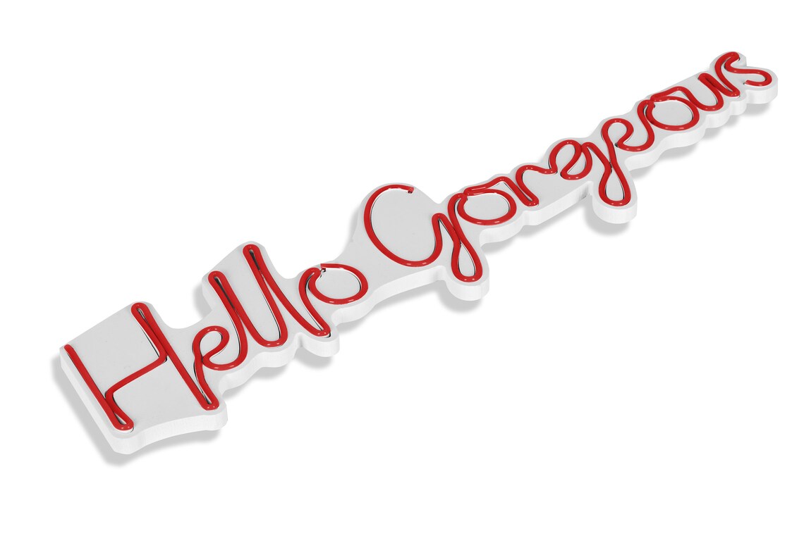 Hello Gorgeous Handmade Neon Wall Signs and Messages - Etsy