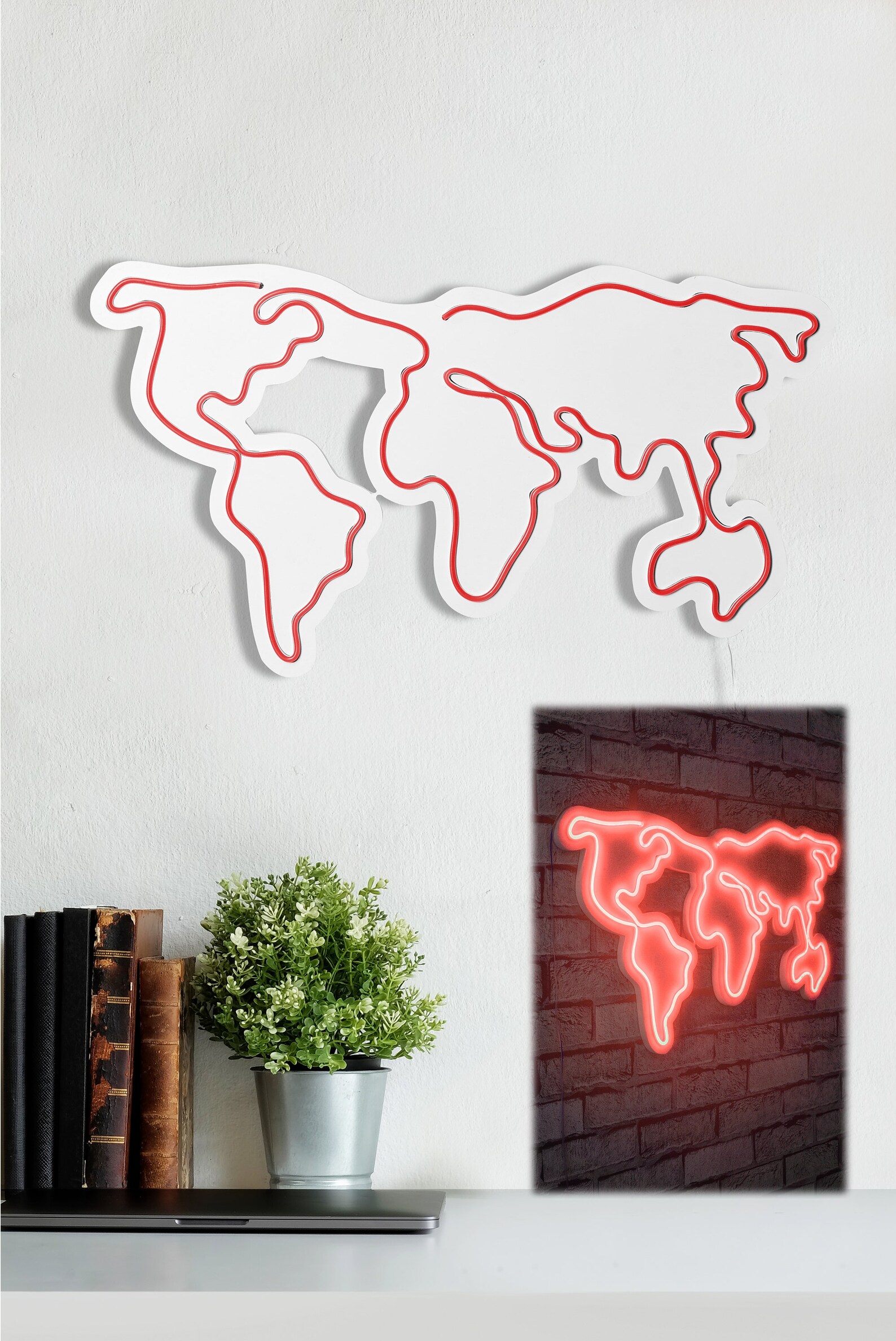 World Map Neon Earth Neon Custom Neon Handmade Neon Wall Signs - Etsy
