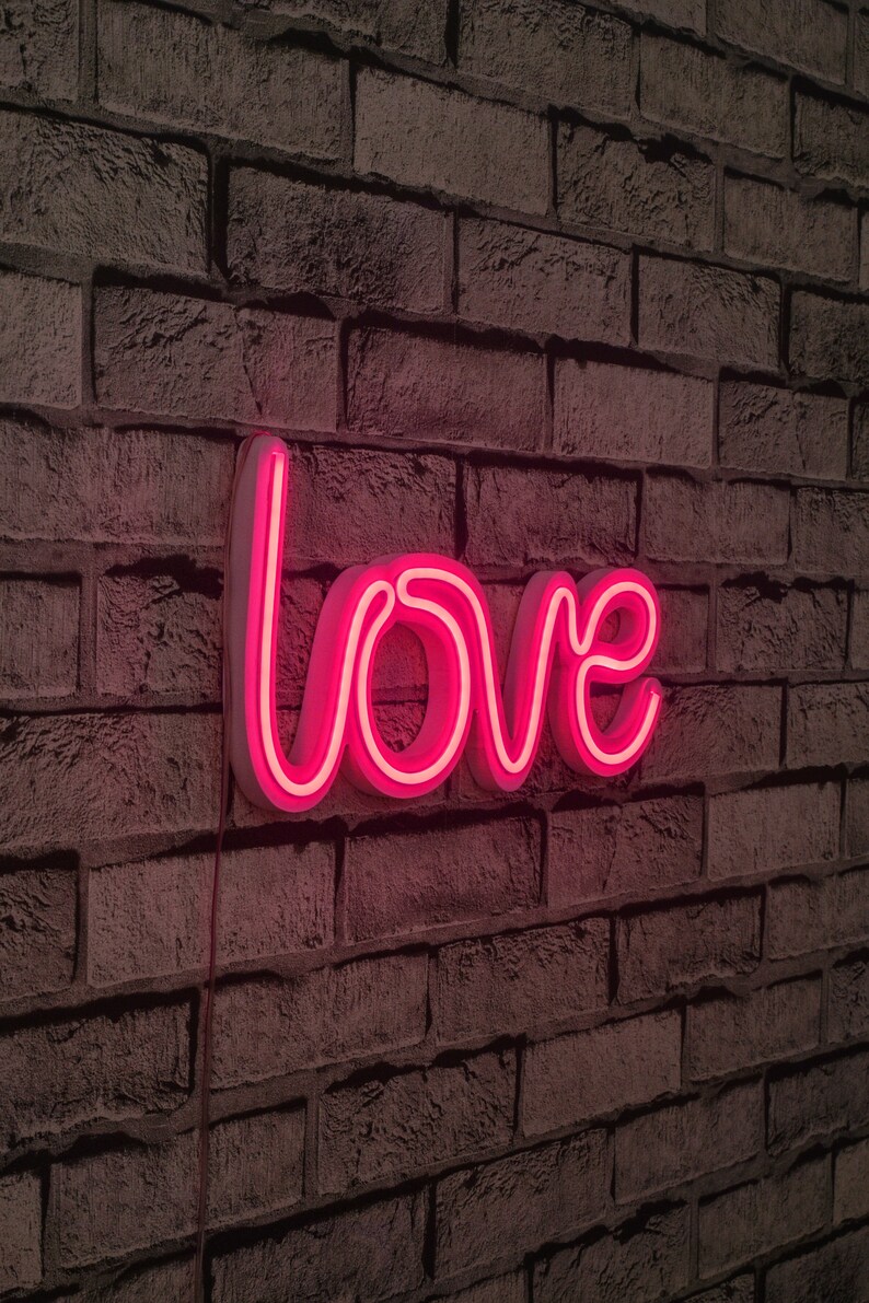 LOVE Love Sign Handmade Neon Wall Signs and Messages - Etsy