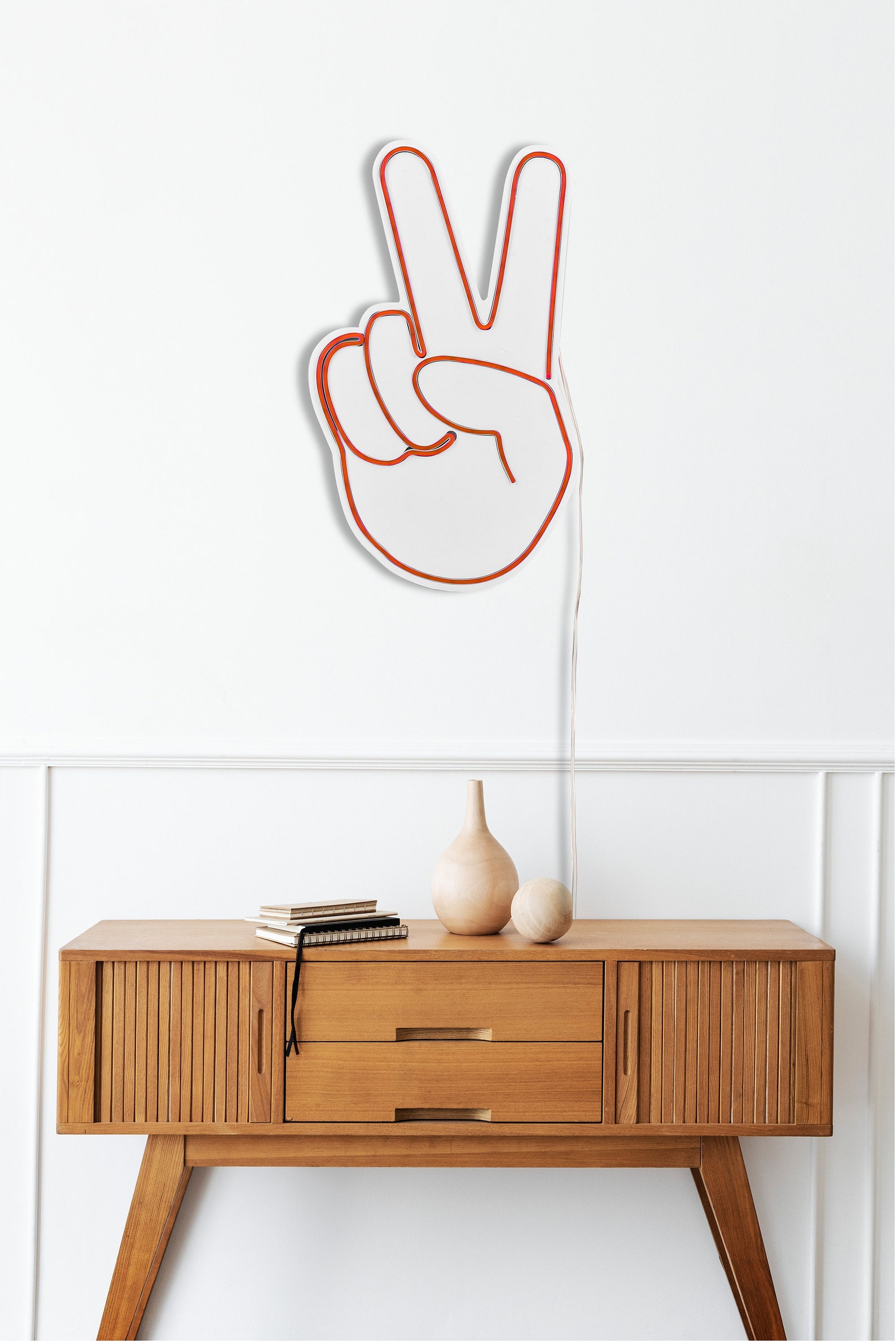 Victory Sign Neon Custom Neon V Neon Handmade Neon Neon Wall Signs Neon ...