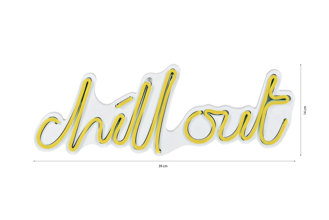 Chill Out Handmade Neon Wall Signs and Messages Handcrafted - Etsy