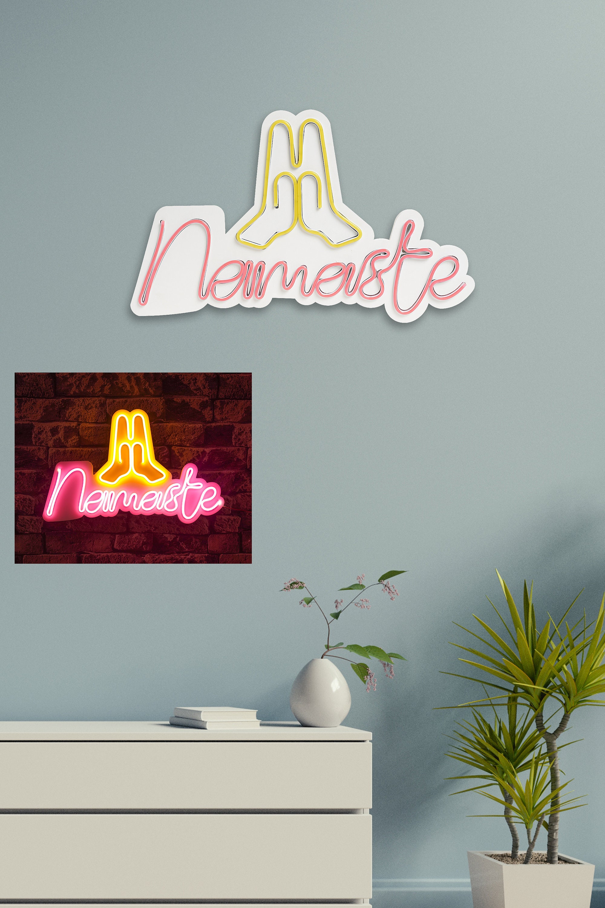 Namaste Neon Custom Neon Custom Neon Signs Yoga Neon LED Neon Custom ...