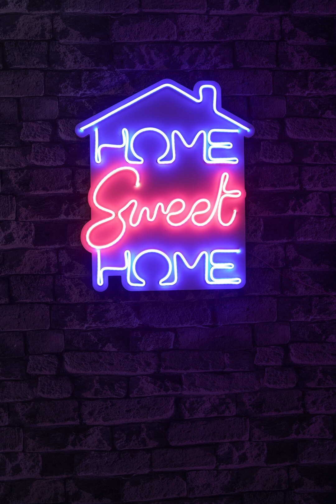 Home Sweet Home Neon Custom Neon Home Sweet Home Neon Wall Sign Custom ...