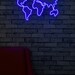World Map Neon Earth Neon Custom Neon Handmade Neon Wall Signs - Etsy