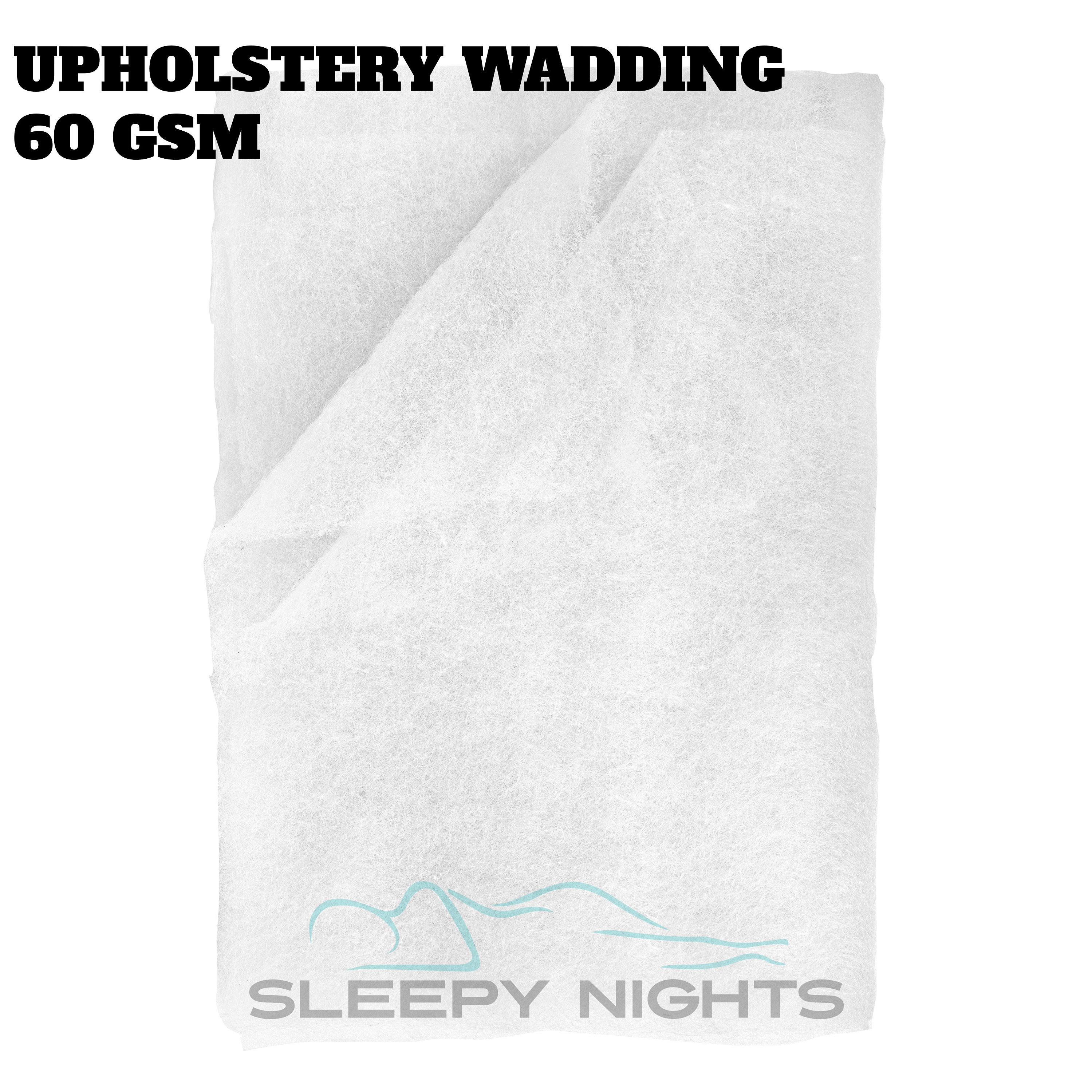 60gsm (2oz) Non Allergenic Polyester Wadding Professional Upholstery ...