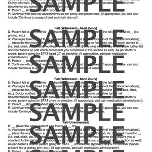 Documentation Templates for Nursing - Etsy