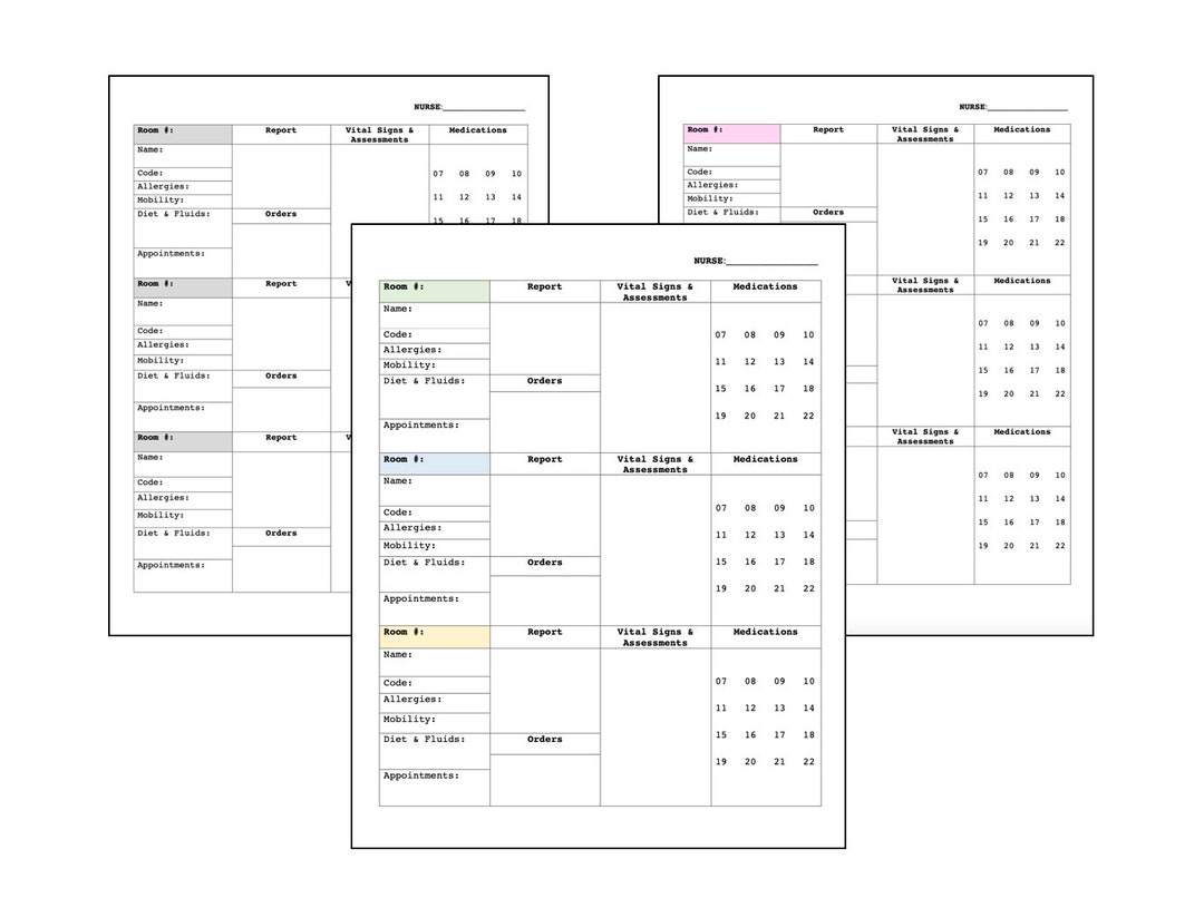 Nursing Student Report Sheet - Etsy