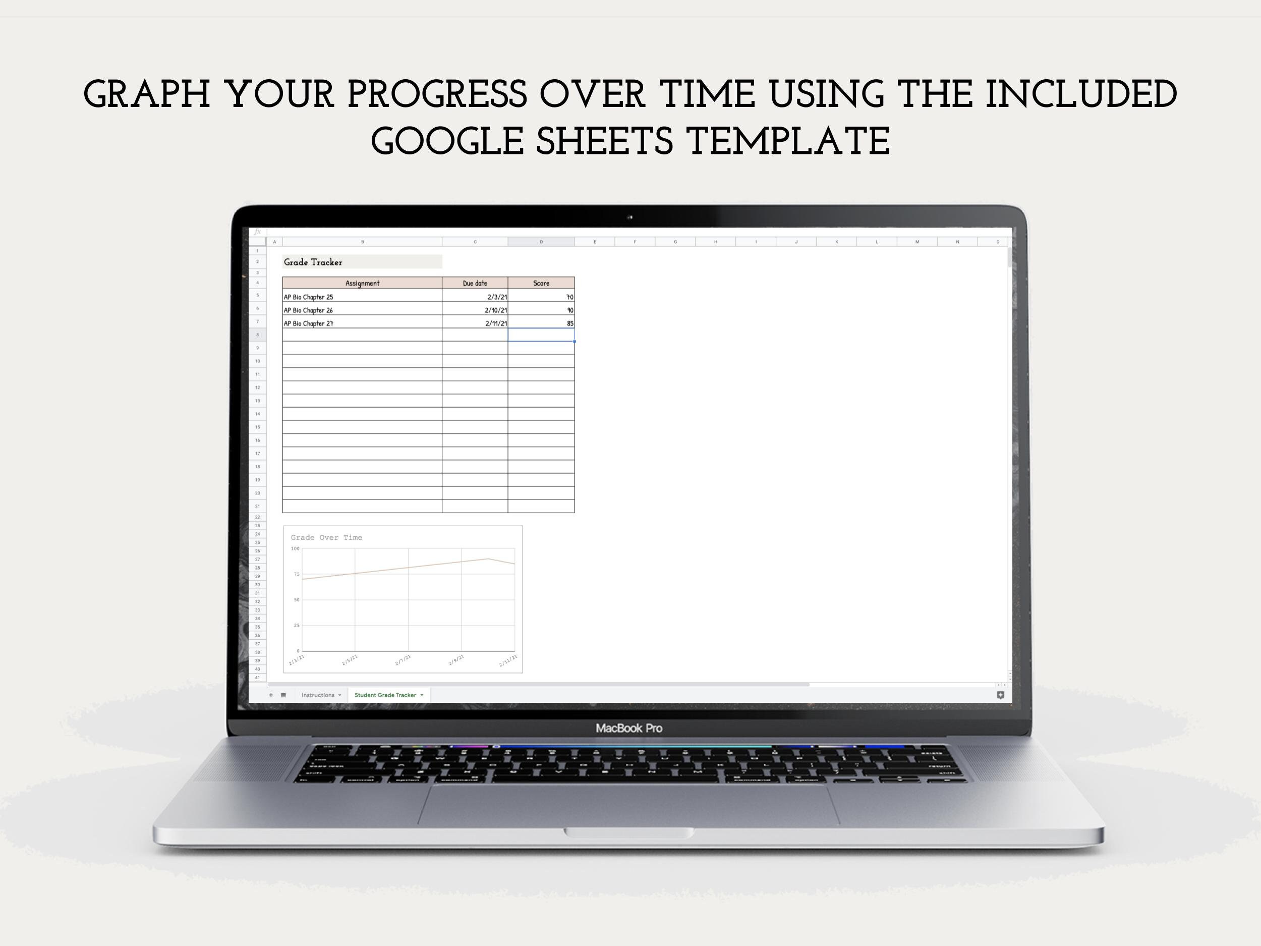 Student Grade Tracker / Simple Progress Tracker Student Tool Assignment ...