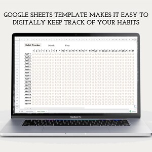 Monthly Habit Tracker / Habit Log Chart Editable Digital Bullet Journal ...
