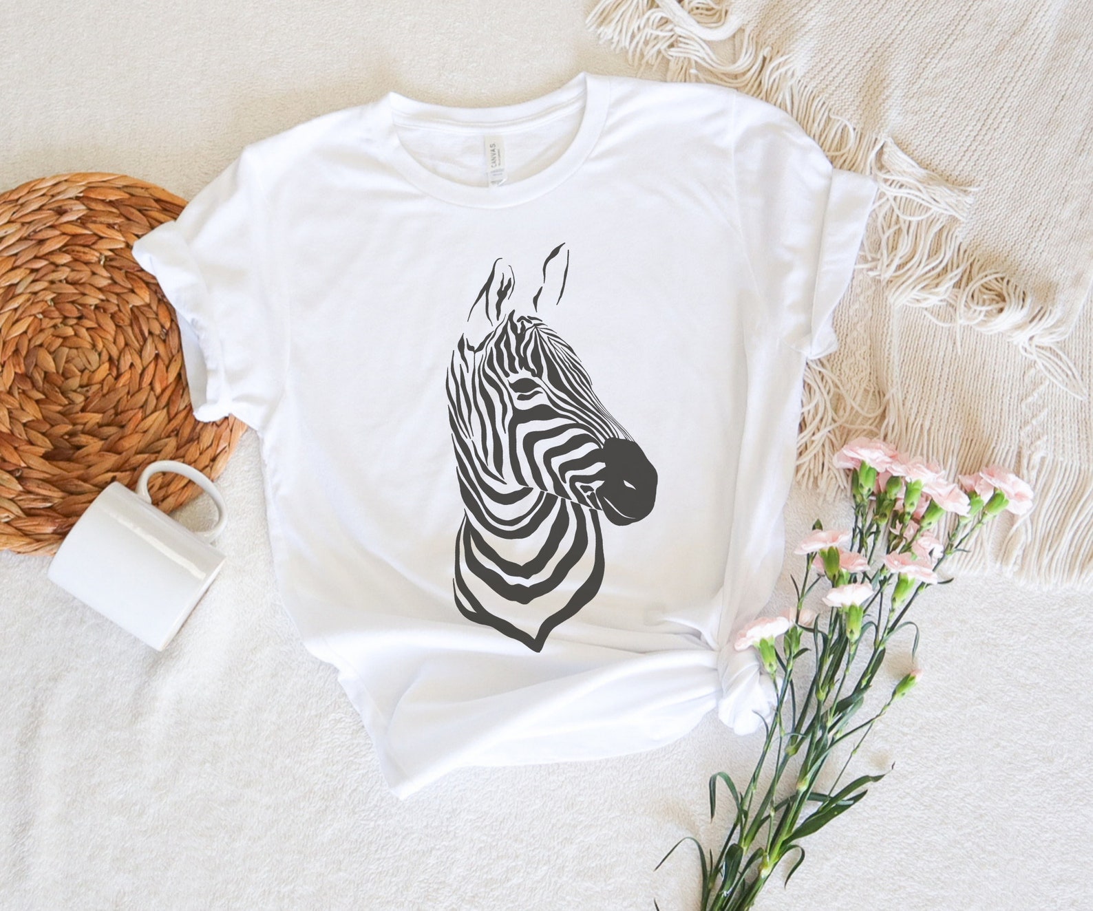 Zebra T-shirt, Boho Zebra, Watercolor Zebra Shirt, Jungle T-shirt ...