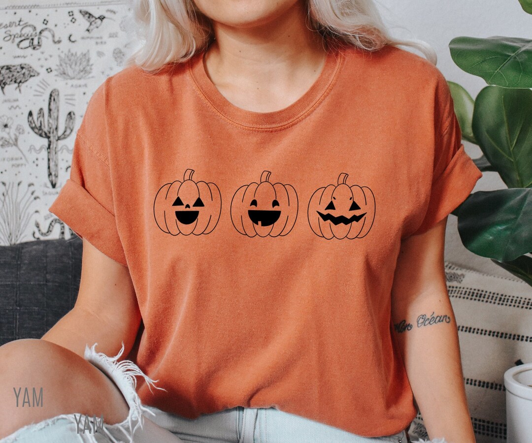 Halloween Comfort Colors Shirt, Pumpkins Tshirt, Pumpkins Shirt ...