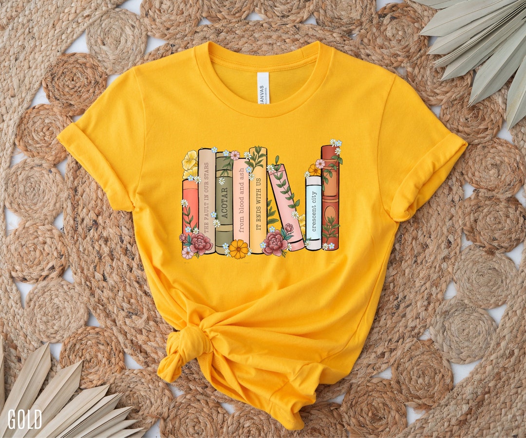 Custom Bookish Shirt, Customized Book Shirt, Personalized Book Shelf ...