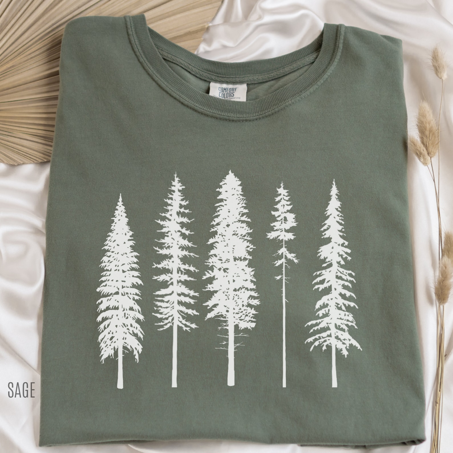 Comfort Colors Pine Trees Shirt Evergreen Trees Forest - Etsy