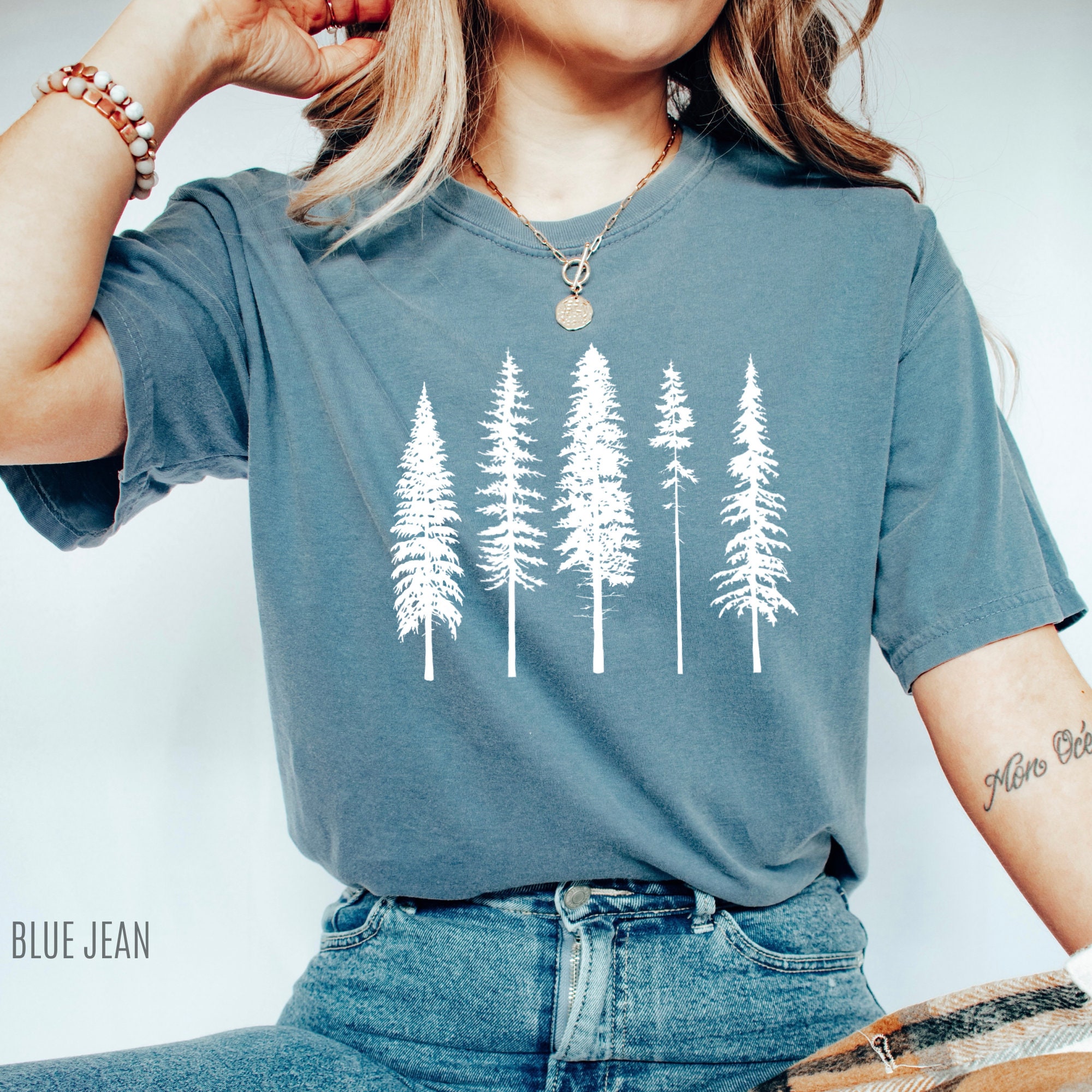 Comfort Colors Pine Trees Shirt Evergreen Trees Forest - Etsy