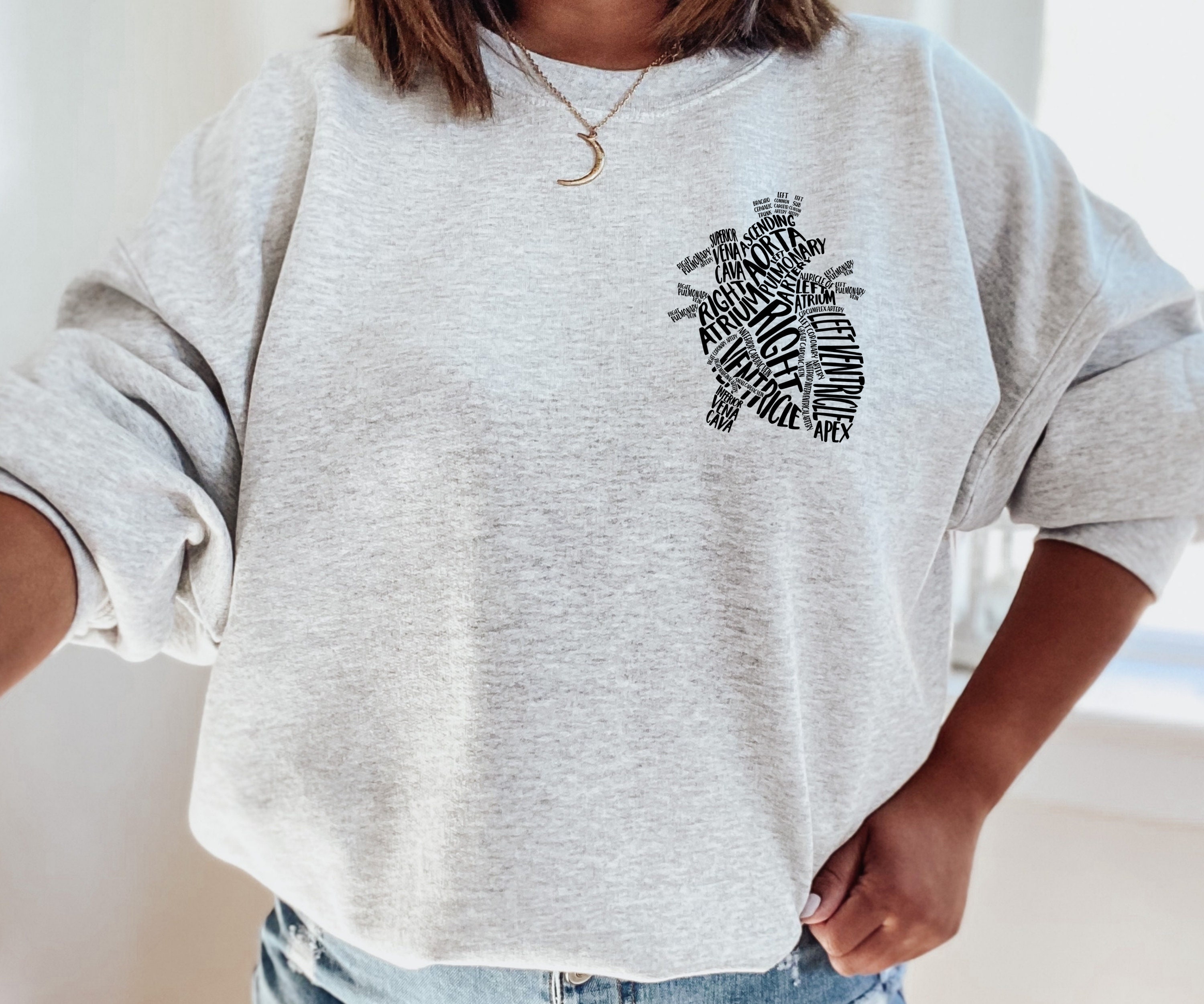 Anatomical Heart Sweatshirt Cardiologist Sweater - Etsy