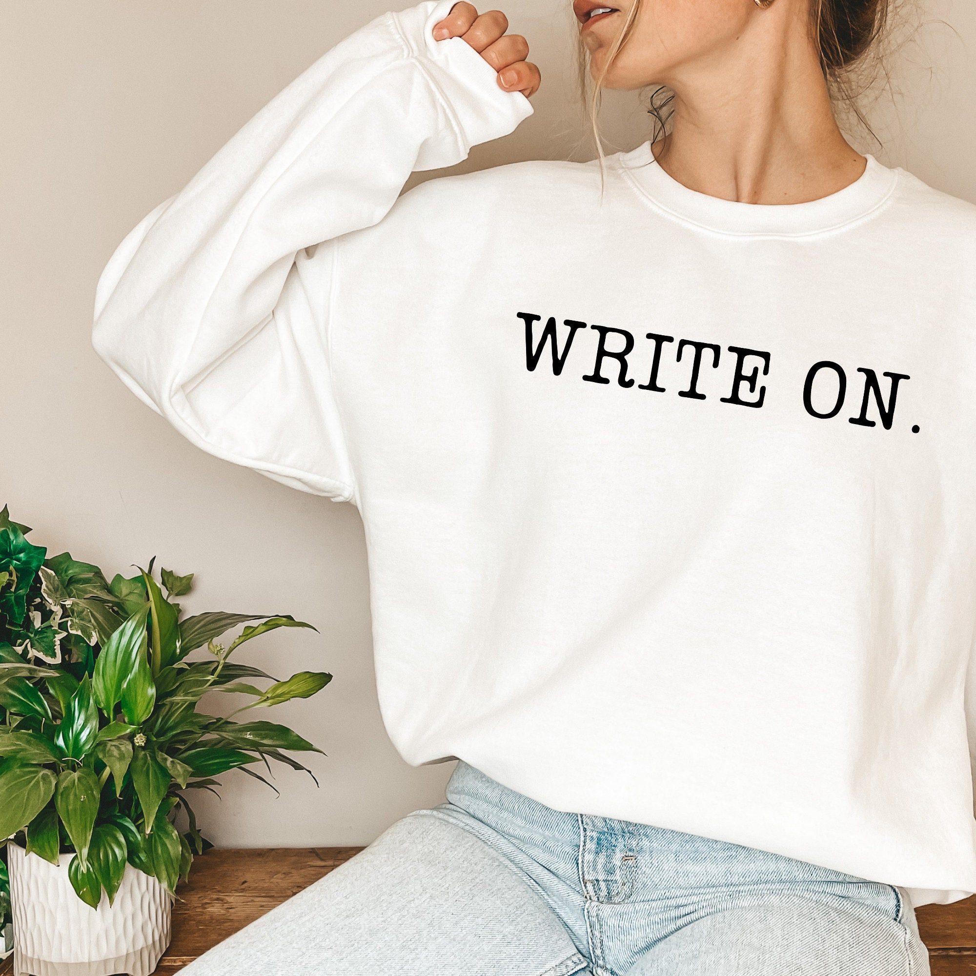 Write on Sweater Writer Sweatshirt Author Sweater Author - Etsy