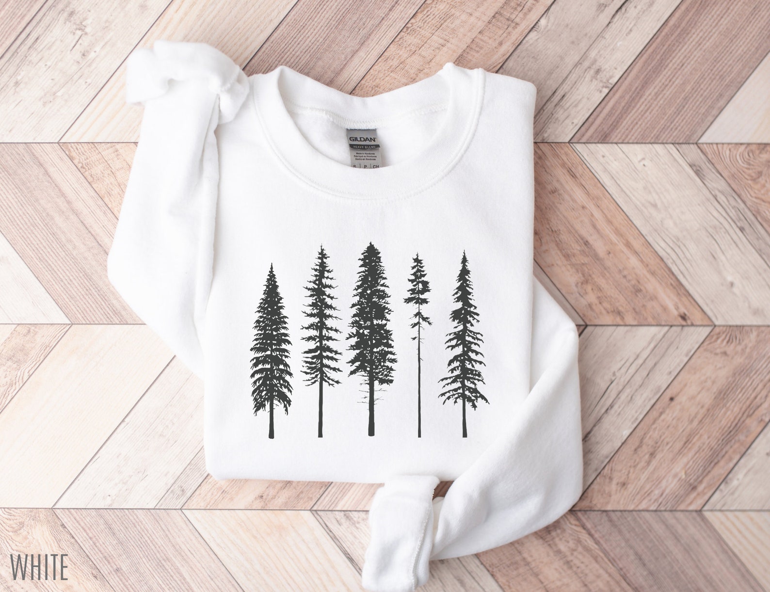Pine Tree Sweatshirt, Evergreen Trees, Forest Sweatshirt, Trees Sweater ...