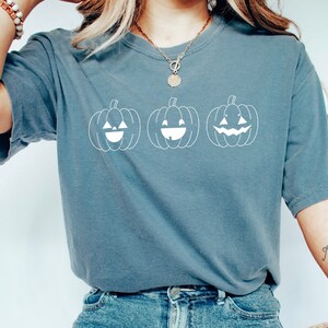 Halloween Comfort Colors Shirt, Pumpkins Tshirt, Pumpkins Shirt ...