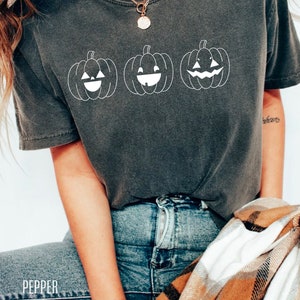 Halloween Comfort Colors Shirt, Pumpkins Tshirt, Pumpkins Shirt ...