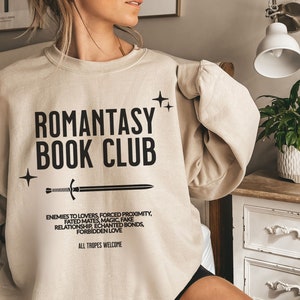 Romantasy Book Club Sweatshirt, Romantasy Reader Sweatshirt, Fantasy ...