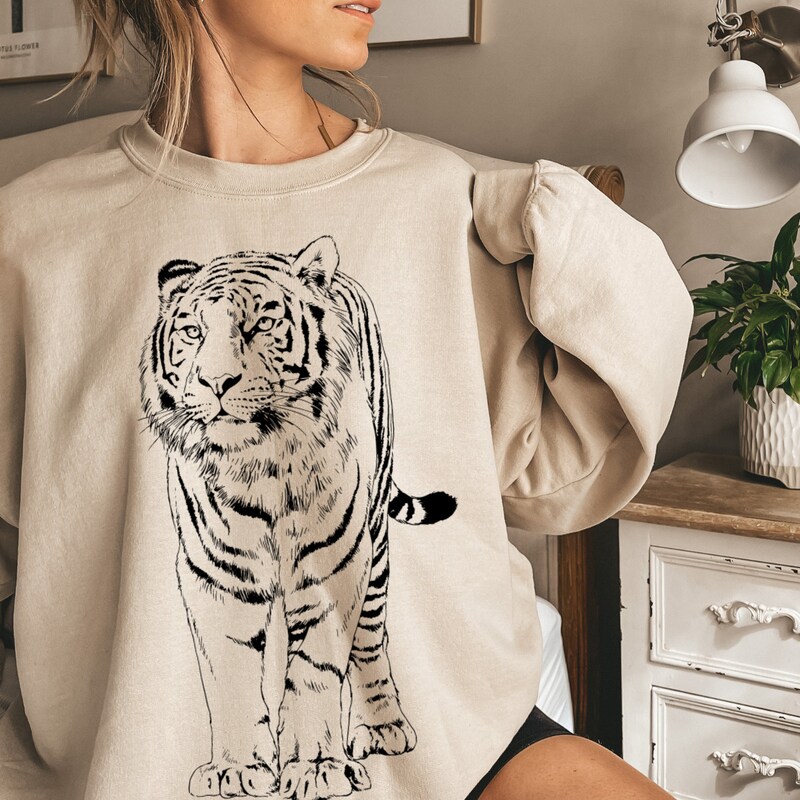 Tiger Sweatshirt - Etsy