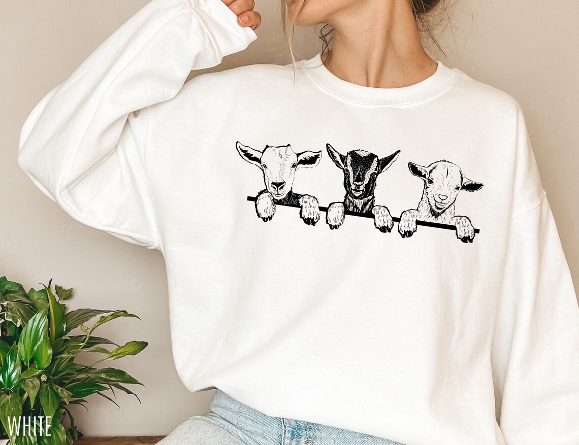 Goats Sweatshirt Goat Mom Sweater Goat Mom Cute Goats - Etsy
