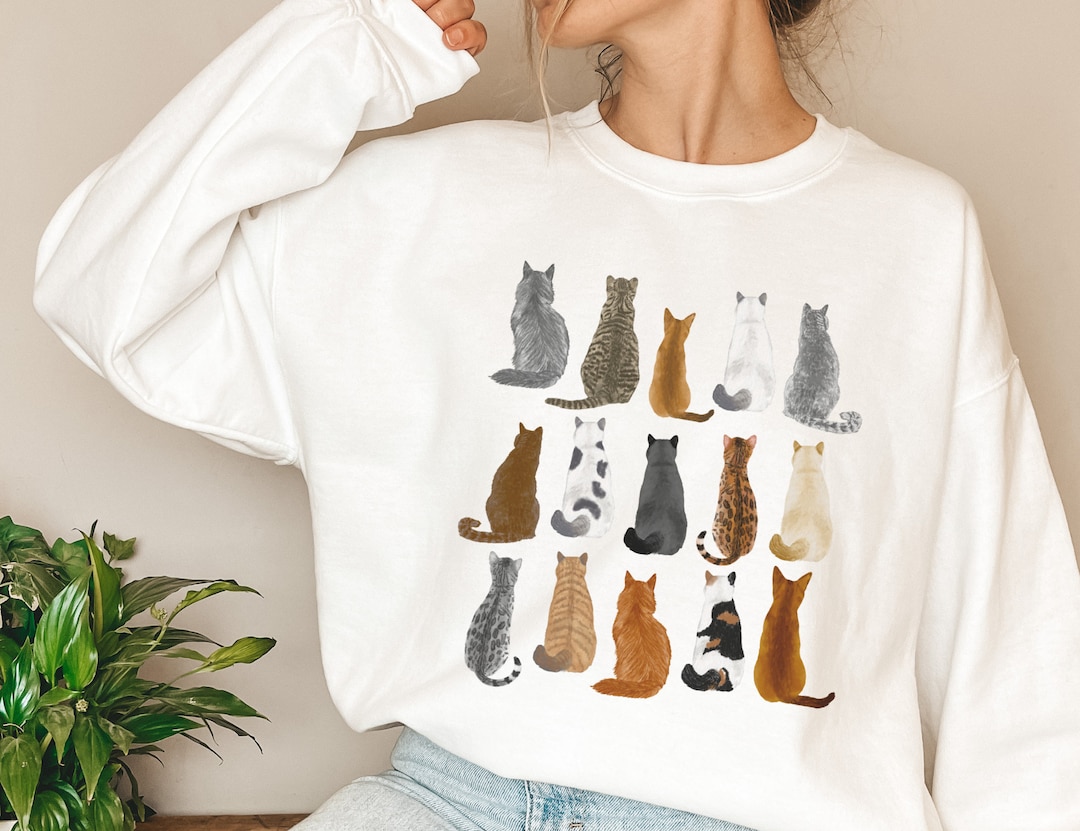 Cats' Back Sweatshirt, Cat Sweatshirt, Cat Lover Sweater, Cat ...