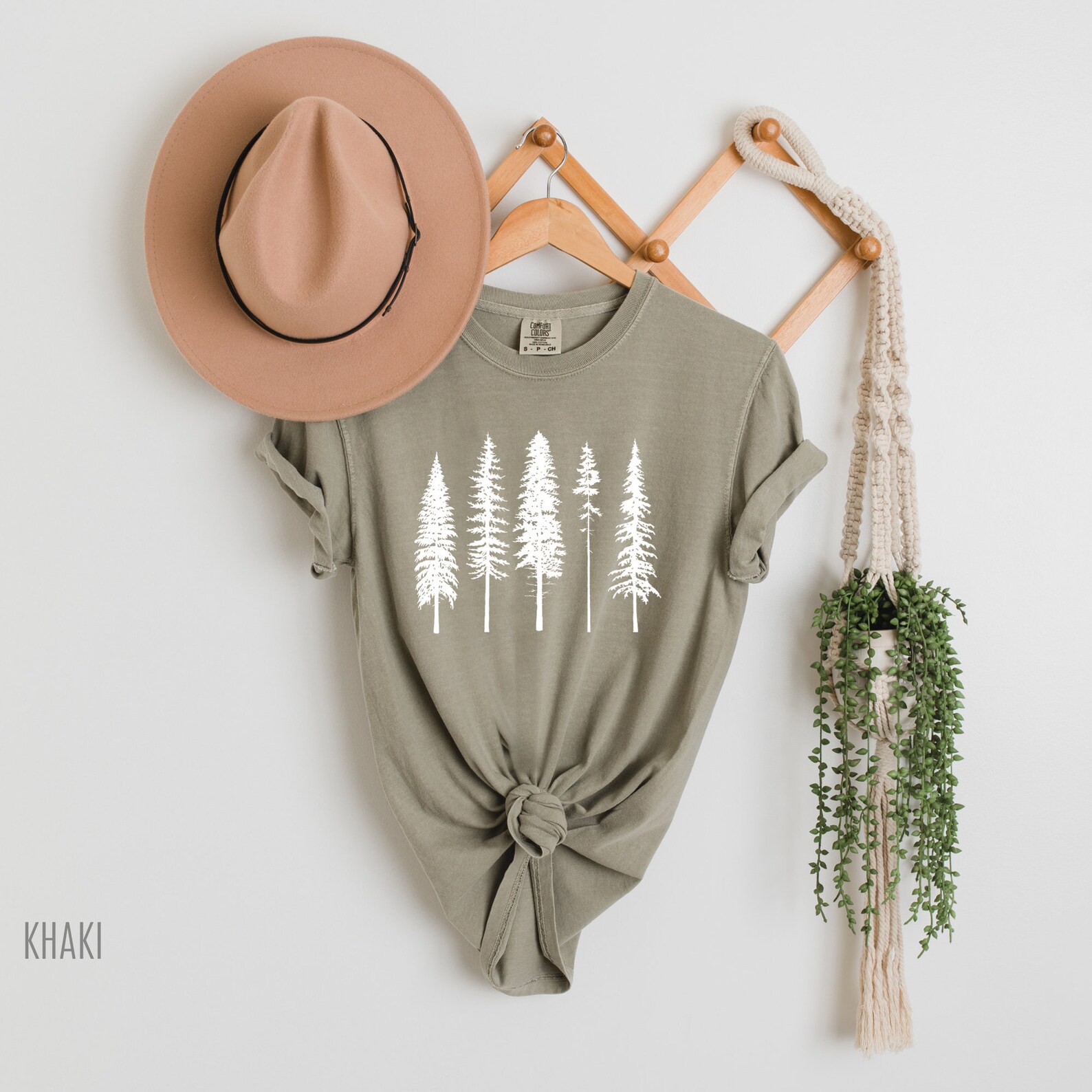 Comfort Colors Pine Trees Shirt, Evergreen Trees, Forest Tshirt, Trees ...