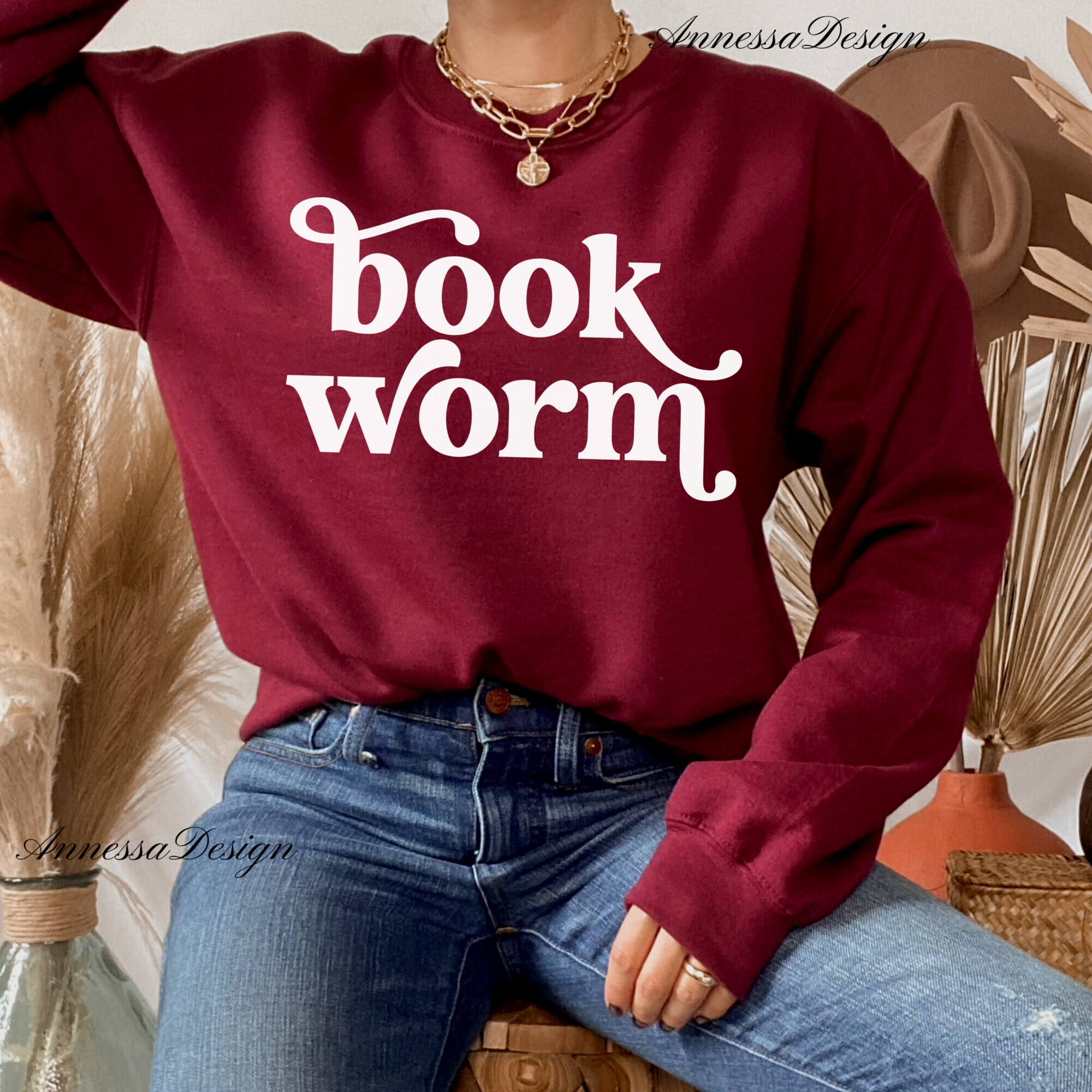 Bookworm Sweater,just One More Chapter, Reading Sweatshirt, Book Lover ...