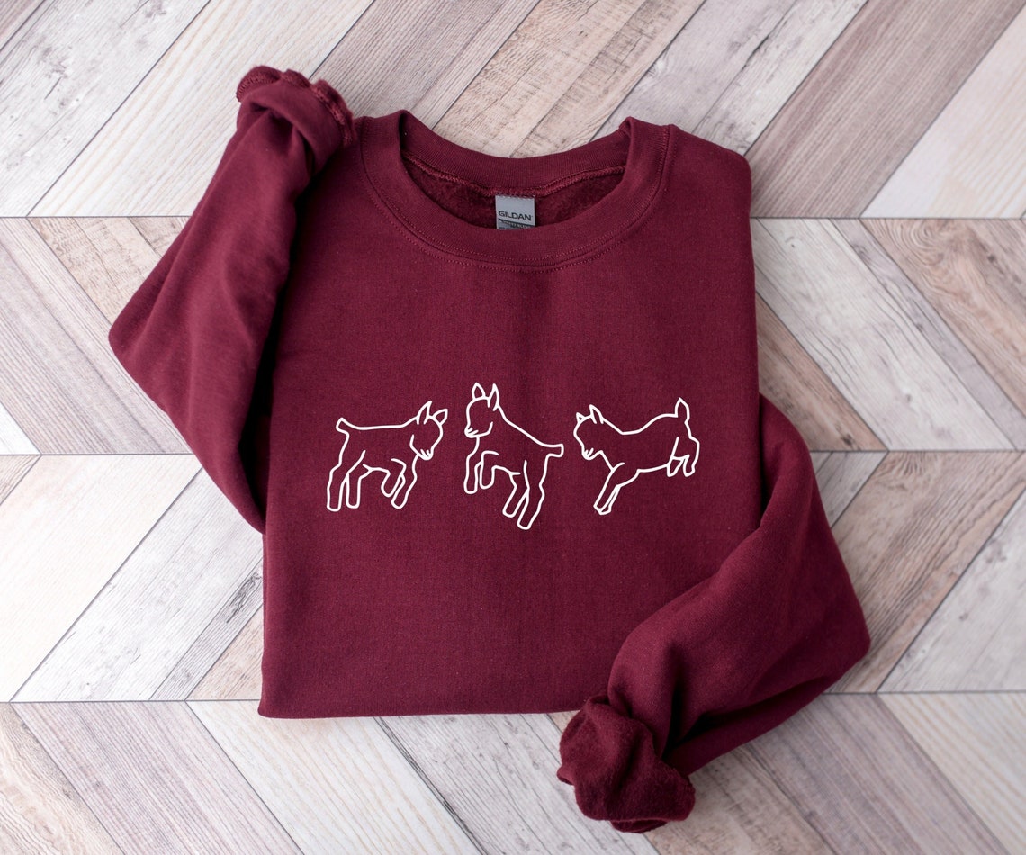 Goats Sweatshirt Goat Mom Sweater Goat Mom Cute Goats - Etsy