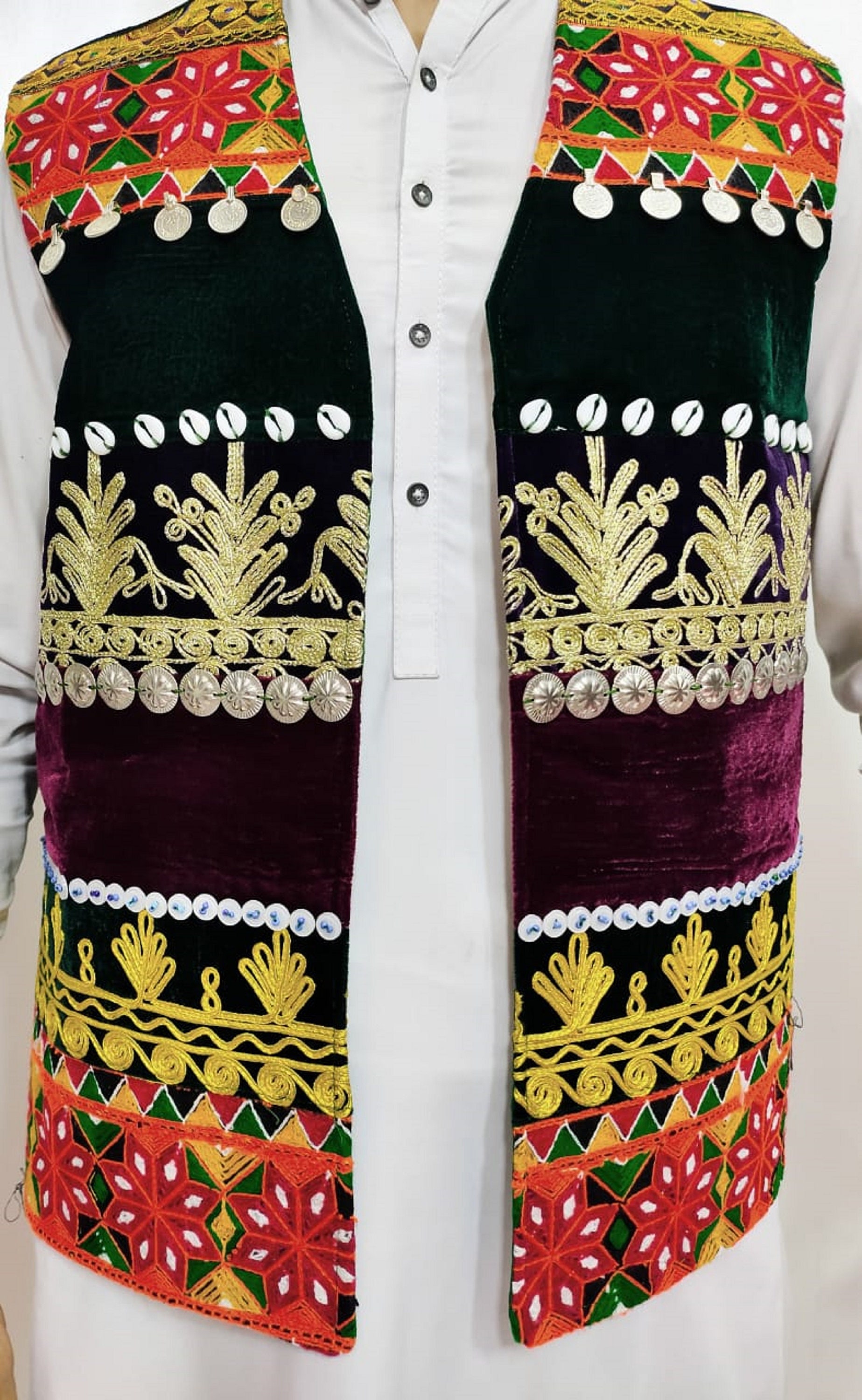 Afghan Traditional Handmade Embroidered Men Jacket - Etsy