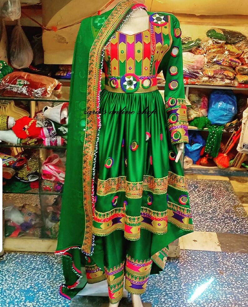 Afghan Kuchi Modern Style Dress With Tail Style - Etsy