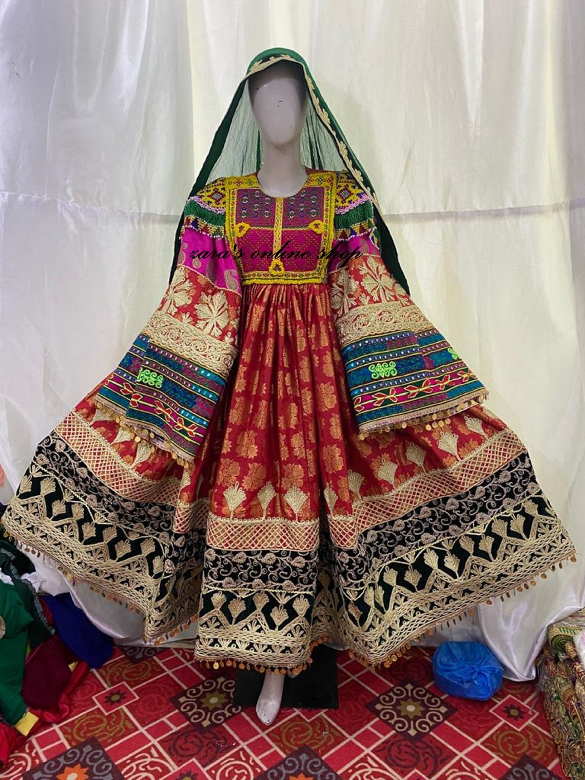 Afghan Kuchi Traditional Handmade Dress With Embroidery - Etsy